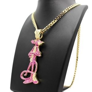 Accessories | Iced Out Pink Panther 6mm 3 Cuban Chain | Poshmark